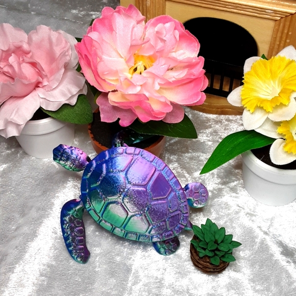 Hand Crafted | Accents | Handmade 3d Printed Sea Turtle With Movable ...